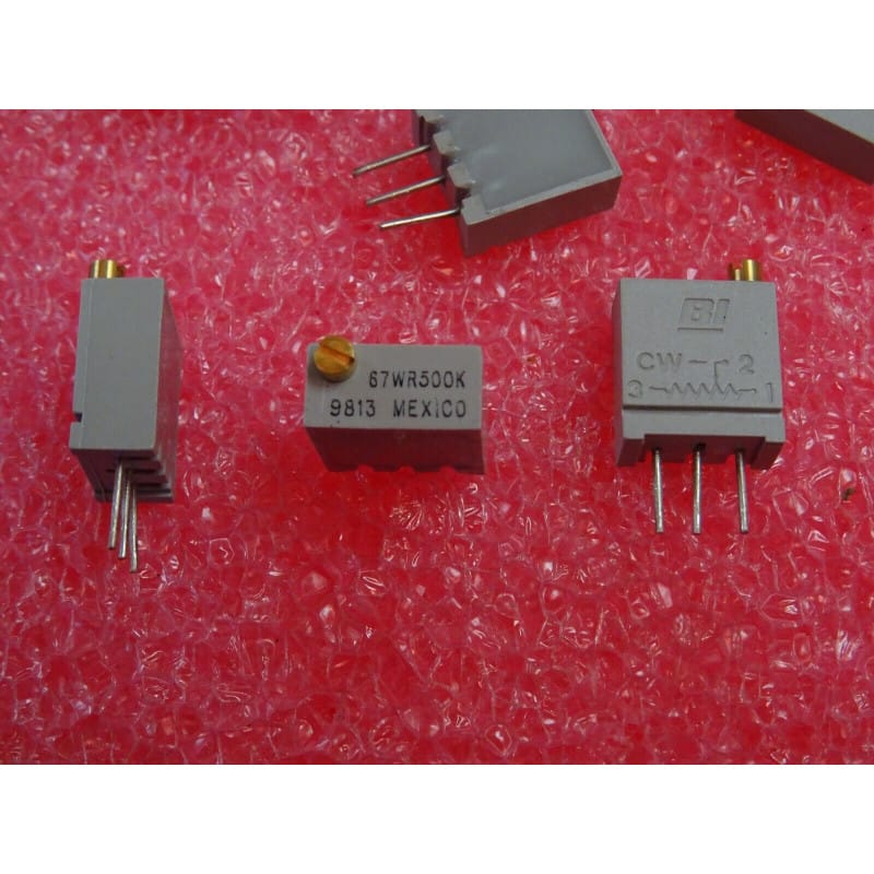 10 Trimmer Résistance Ajustable 67WR 500K de chez BI Technologies Vis ...