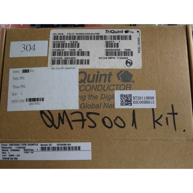 Kit QM75001 EVB Sample Telit Wireless cartes cd Qorvo et connectiques ...