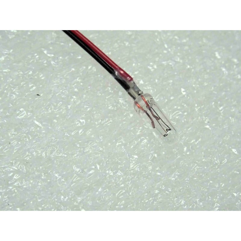 ampoule lampe miniature 12v 0.06A 60mA 0.72w ~ 12x4mm ~ longueur fils ...