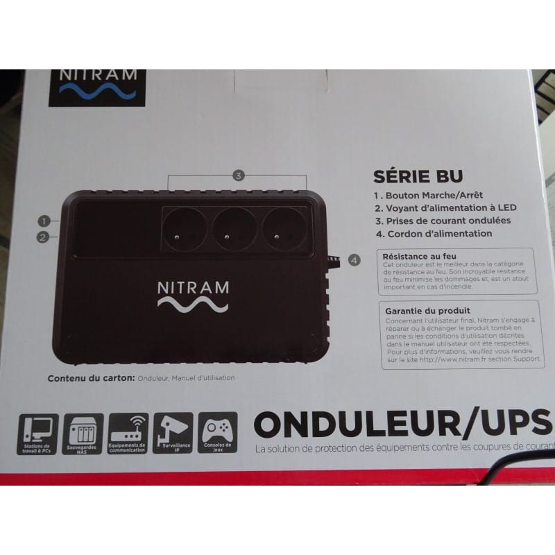 Onduleur UPS Nitram BU600E 600VA 300W neuf dans son emballage d'origine