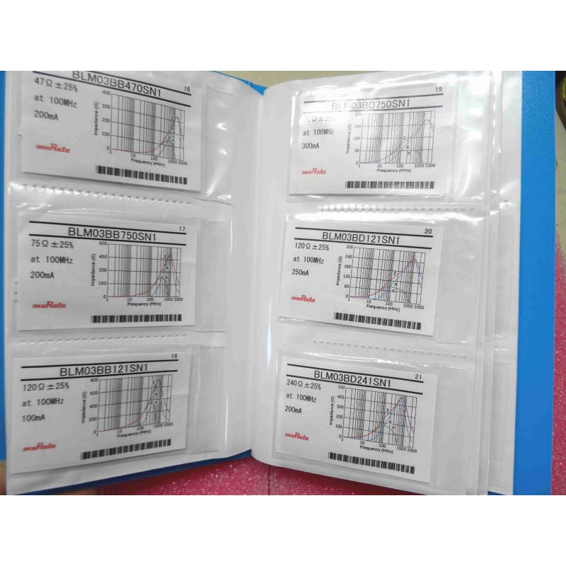 muRata chip ferrite bead BLM03 series EKEMBL03AP-KIT ~ cms 0603 smd ...