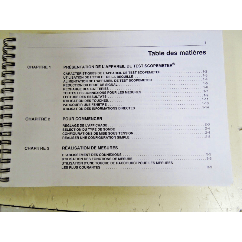 Documentation Mode d'emploi SCOPEMETER FLUKE 92B / 96B / 99B / 105B en ...