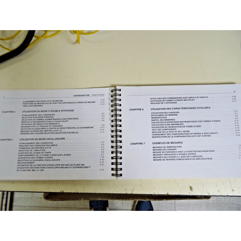 Documentation Mode d'emploi SCOPEMETER FLUKE 92B / 96B / 99B / 105B en ...